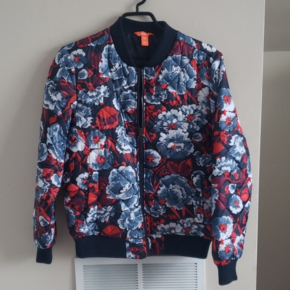 Joe Fresh | Jackets & Coats | Quilted Floral Bomber Jacket Size M ...